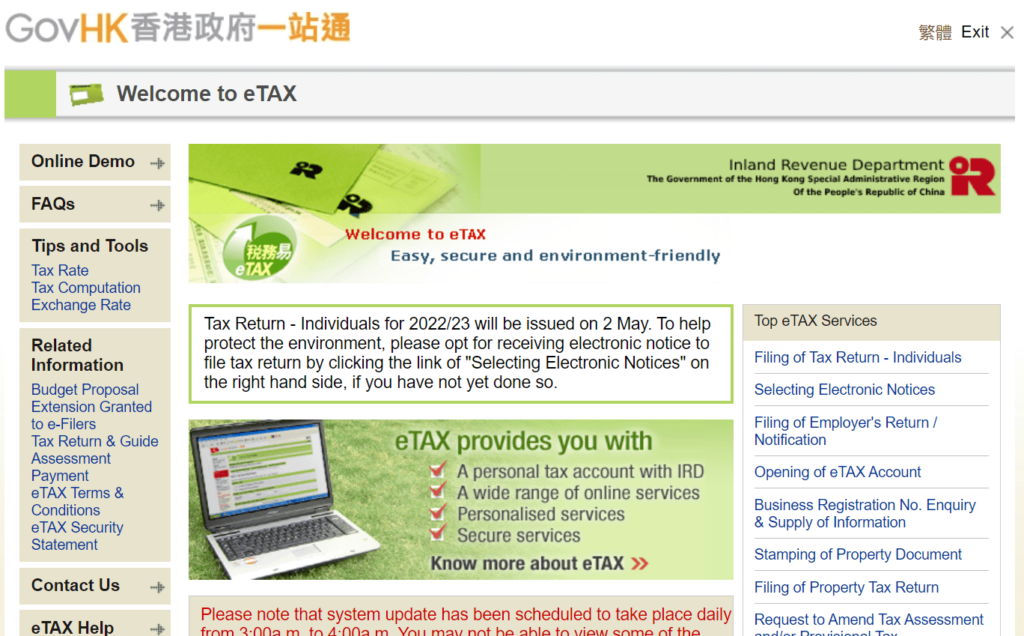 eTAX Guide Chapter I - How to Register an Account - Workstem