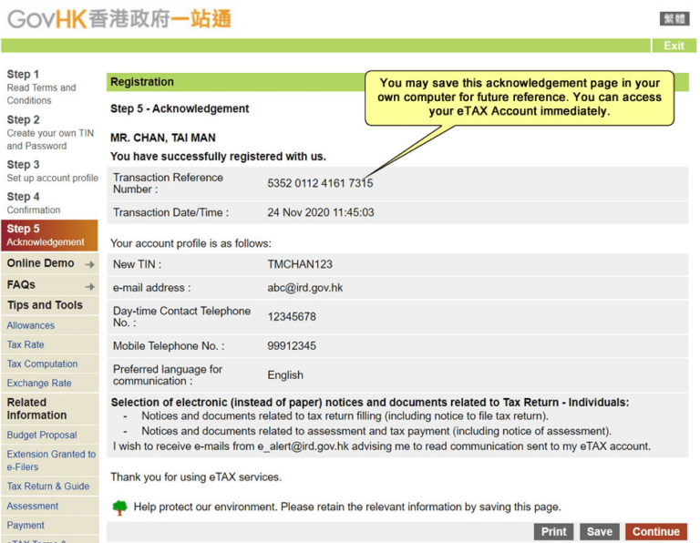 eTAX Guide Chapter I - How to Register an Account - Workstem