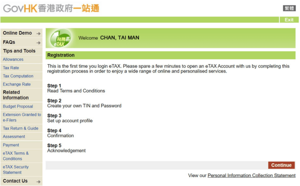 eTAX Guide Chapter I - How to Register an Account - Workstem