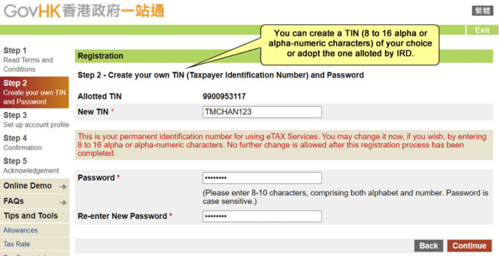 eTAX Guide Chapter I - How to Register an Account - Workstem